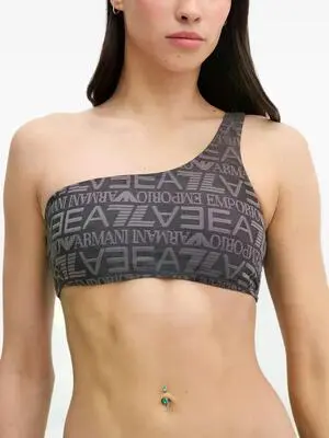 EA7 Logo-print One-shoulder Bikini