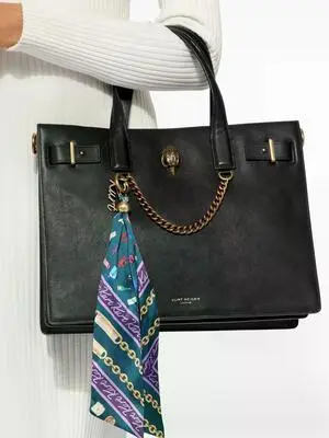 Kurt Geiger Scarf-detail Eagle-embellishment Tote Bag