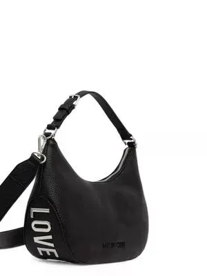 Moschino Logo-lettering Pebbled Shoulder Bag