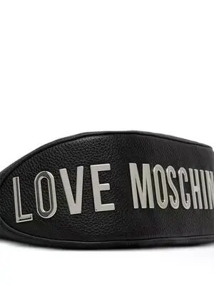 Moschino Logo-lettering Pebbled Shoulder Bag