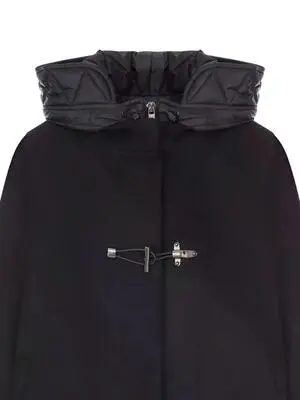 FAY ARCHIVE Toggle-fastening Hooded Coat - Black