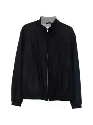 LARDINI Zip-up Bomber Jacket - Blue