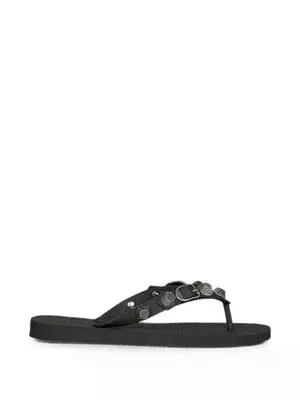 Balenciaga Cagole Thong Sandal - Black