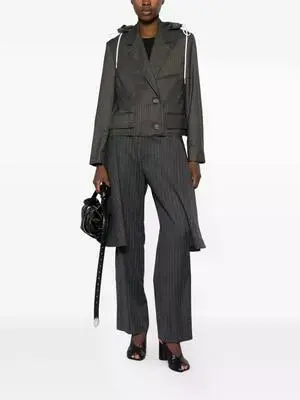 SONG FOR THE MUTE Pinstripe Hooded Jacket
