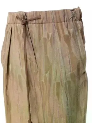 Emporio Armani Oval-patterned Jacquard Trousers