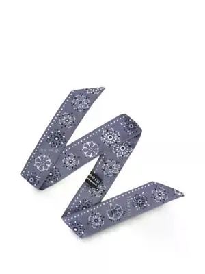 MONT KIJI Tuileries Floral-print Silk Wristband - Blue