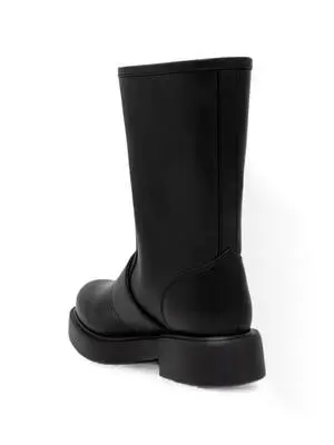 Moschino Logo-strap Leather Boots
