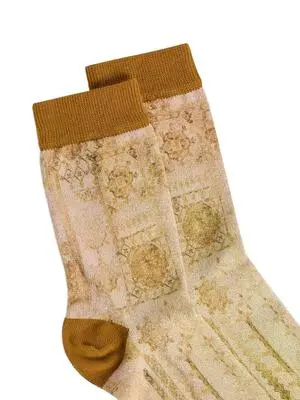 Momoni Nanami Printed Socks - Neutrals