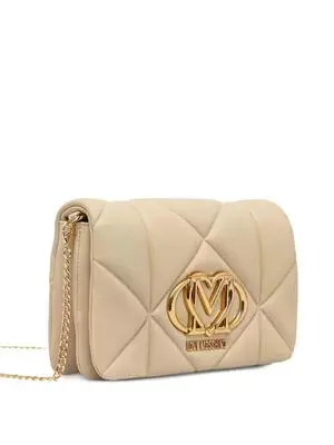 Moschino Quilted Logo-plaque Shoulder Bag