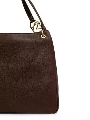 Moschino Logo-plaque Pebbled-texture Tote Bag