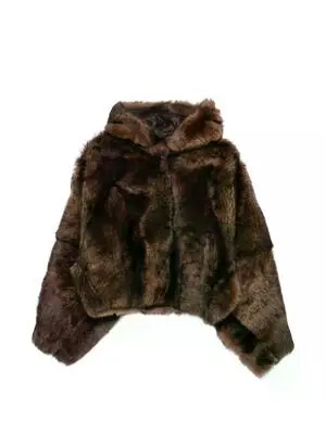 UTZON Hooded Reversible Jacket - Brown