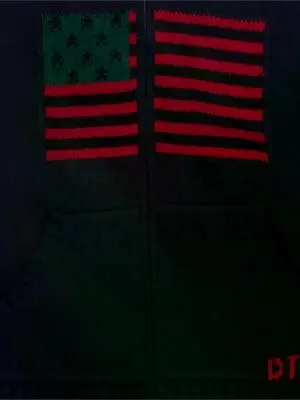 DENIM TEARS Flag Zip-up Hooded Cardigan