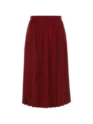 Gucci Interlocking G Chain Silk-jacquard Midi Skirt - Red