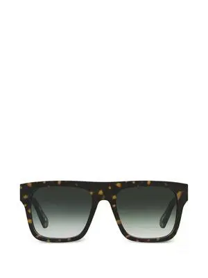 Moschino Tortoiseshell-effect Rectangle-frame Sunglasses - Brown