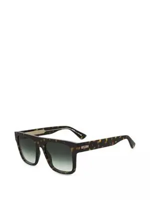 Moschino Tortoiseshell-effect Rectangle Frame Sunglasses