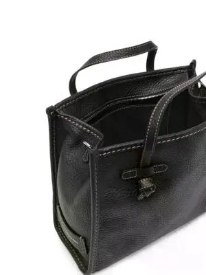 GIANNI CHIARINI Marcella Leather Tote Bag - Black