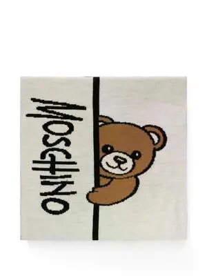 Moschino Teddy Bear Scarf - White
