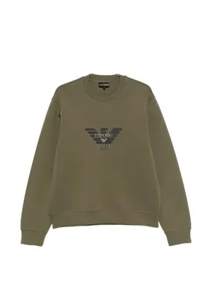 Emporio Armani Logo Cotton Sweatshirt - Green