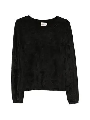 SEMICOUTURE Lettice Crewneck Sweater - Black