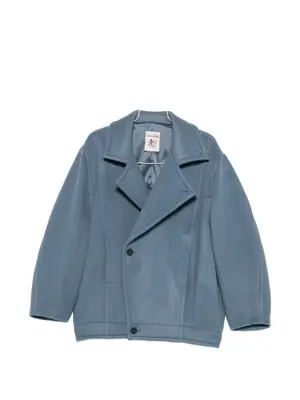 SEMICOUTURE Kara Wool Coat - Sky Blue