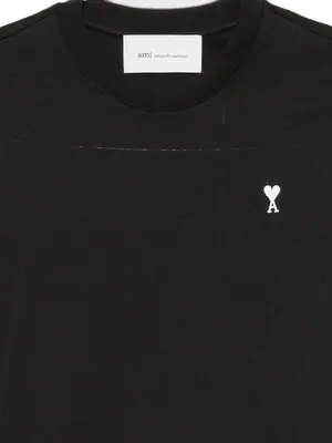 AMI Paris De Coeur Cotton T-shirt - Black