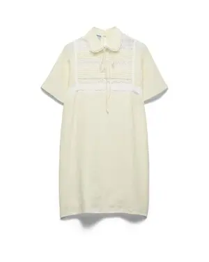 Prada Embroidered Linen Mini-dress