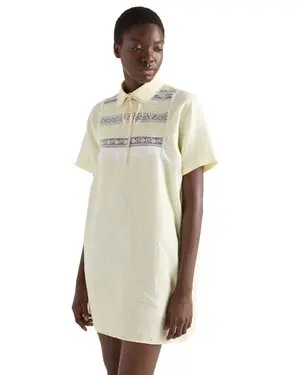 Prada Embroidered Linen Mini-dress