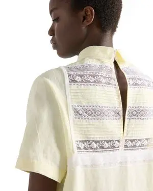 Prada Embroidered Linen Mini-dress