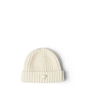 Prada Wool Beanie - Natural