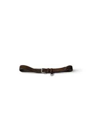 Prada Suede Belt - Dark Brown