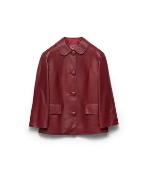 Prada Nappa Leather Jacket - Cherry