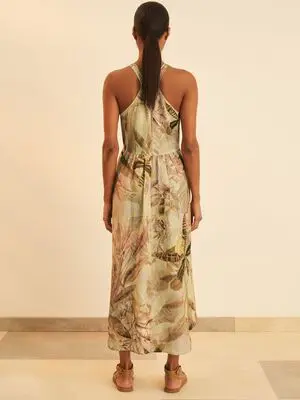 NEW YORK BOTANICAL GARDENS Linen Midi Dress