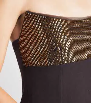 Roland Mouret Diamanté Embellished Off-the-shoulder Gown - Brown