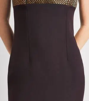 Roland Mouret Diamanté Embellished Off-the-shoulder Gown - Brown