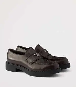 Prada Aged Leather Chunky Loafers