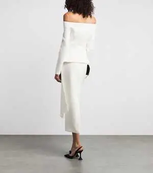 Roland Mouret Off-the-shoulder Draped Jacket