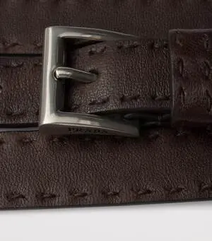 Prada Antiqued Leather Belt