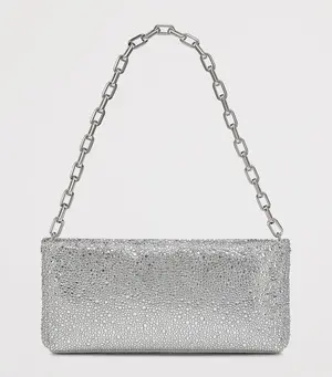 CHRISTIAN LOUBOUTIN Maykimay Chain Pouch Suede Clutch Bag