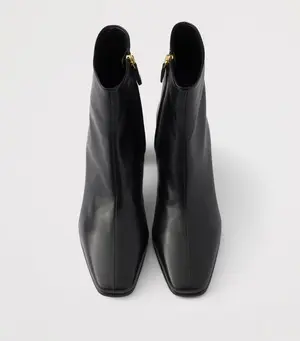 Prada Leather Heeled Ankle Boots
