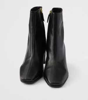 Prada Leather Heeled Ankle Boots