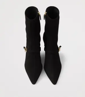 Prada Suede Stretch Heeled Boots