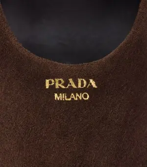 Prada Suede Leather Slingback Pumps 85 - Brown