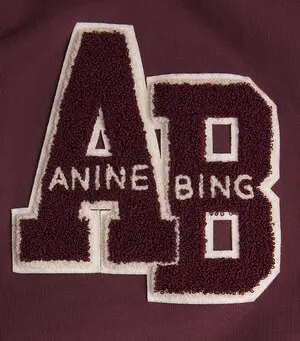 ANINE BING Oversized Miles Letterman Sweatshirt