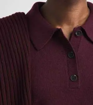 ANINE BING Cashmere Lee Polo Sweater