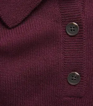 ANINE BING Cashmere Lee Polo Sweater