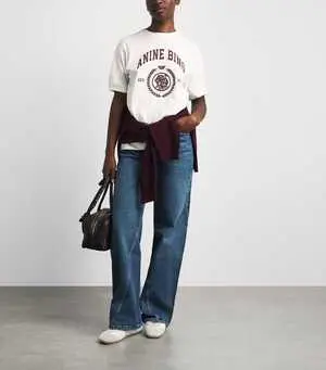 ANINE BING Cotton Collegiate Jaylin T-shirt