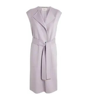 Agnona Cashmere Belted Coat - Purple