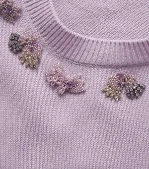 Agnona Cashmere Embellished Sweater