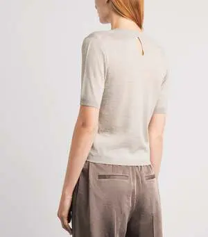 Agnona Wool-silk-cashmere Scoop-neck Sweater