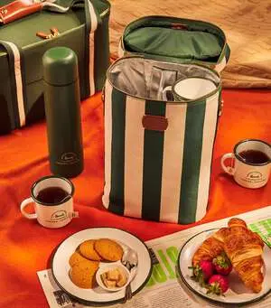 Harrods Striped Drinks Bag